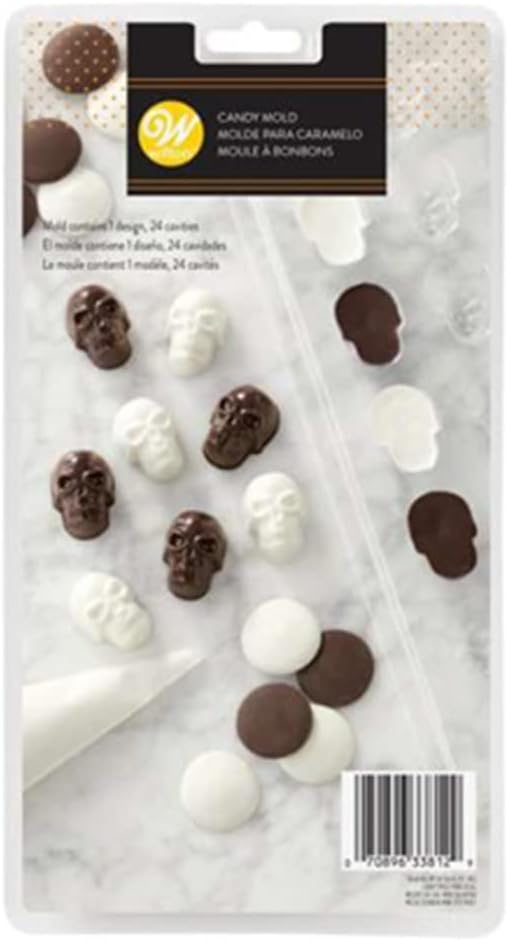 Wilton Mini Candy Mold-Skull Cavities Dessert Candy Mold — Cake and ...