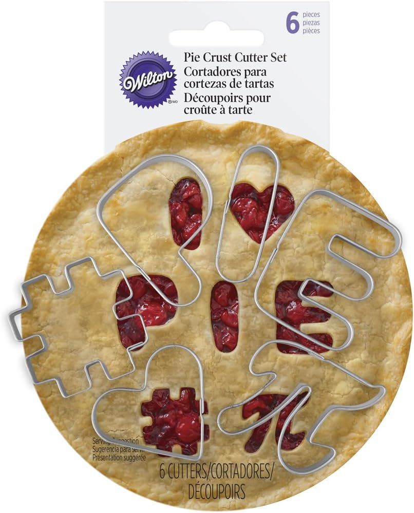 Wilton I Heart Pie Crust Cutters Set Pie 7 piece Pkg-Autumn — Cake and ...