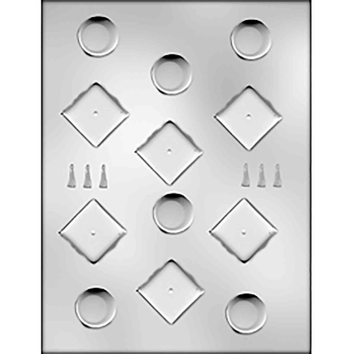 CK Products Two Part Graduation Cap Chocolate Mold — Cake and Candy Supply