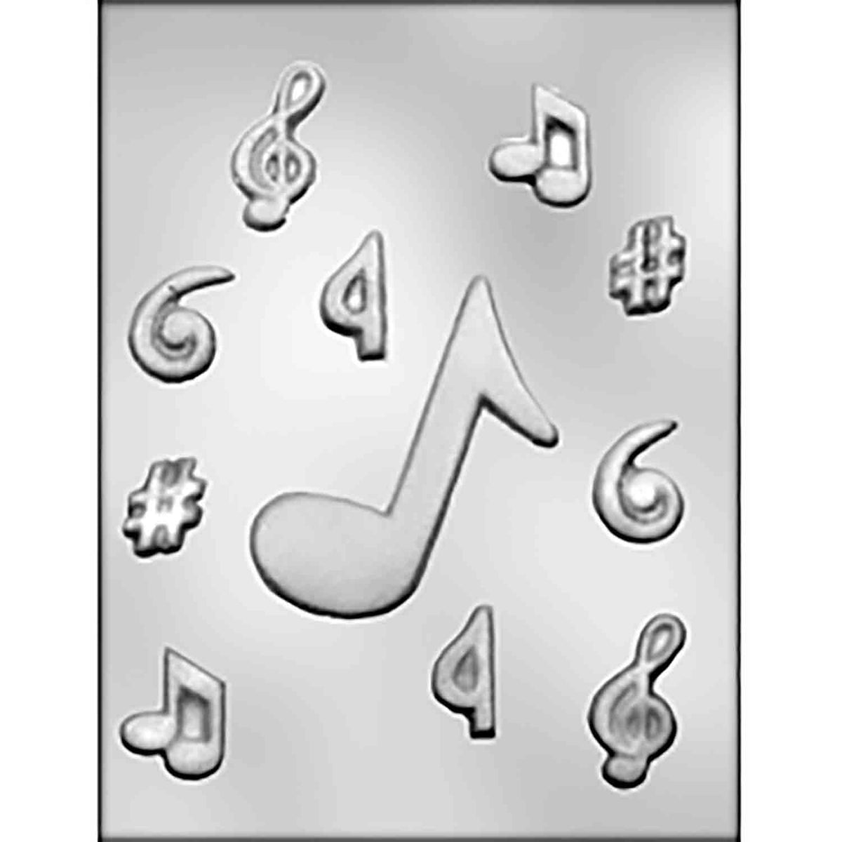 CK Products Large Music Notes Chocolate Mold — Cake and Candy Supply