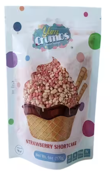 Yum Crumbs Dessert Toppings - Strawberry Shortcake — Cake and Candy Supply