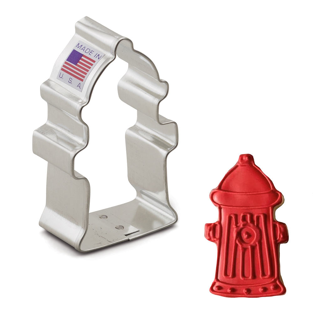 Ann Clark Fire Hydrant Firefighter Cookie Cutter — Cake and Candy Supply