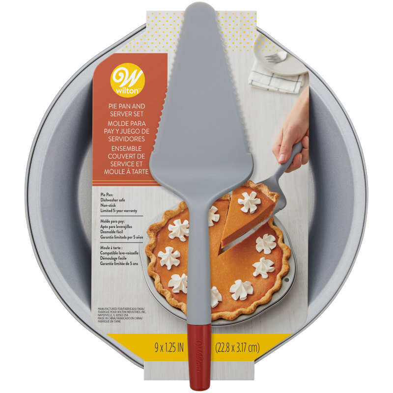 Wilton 9-Inch Pie Pan and Pie Server Set, 2-Piece — Cake and Candy Supply