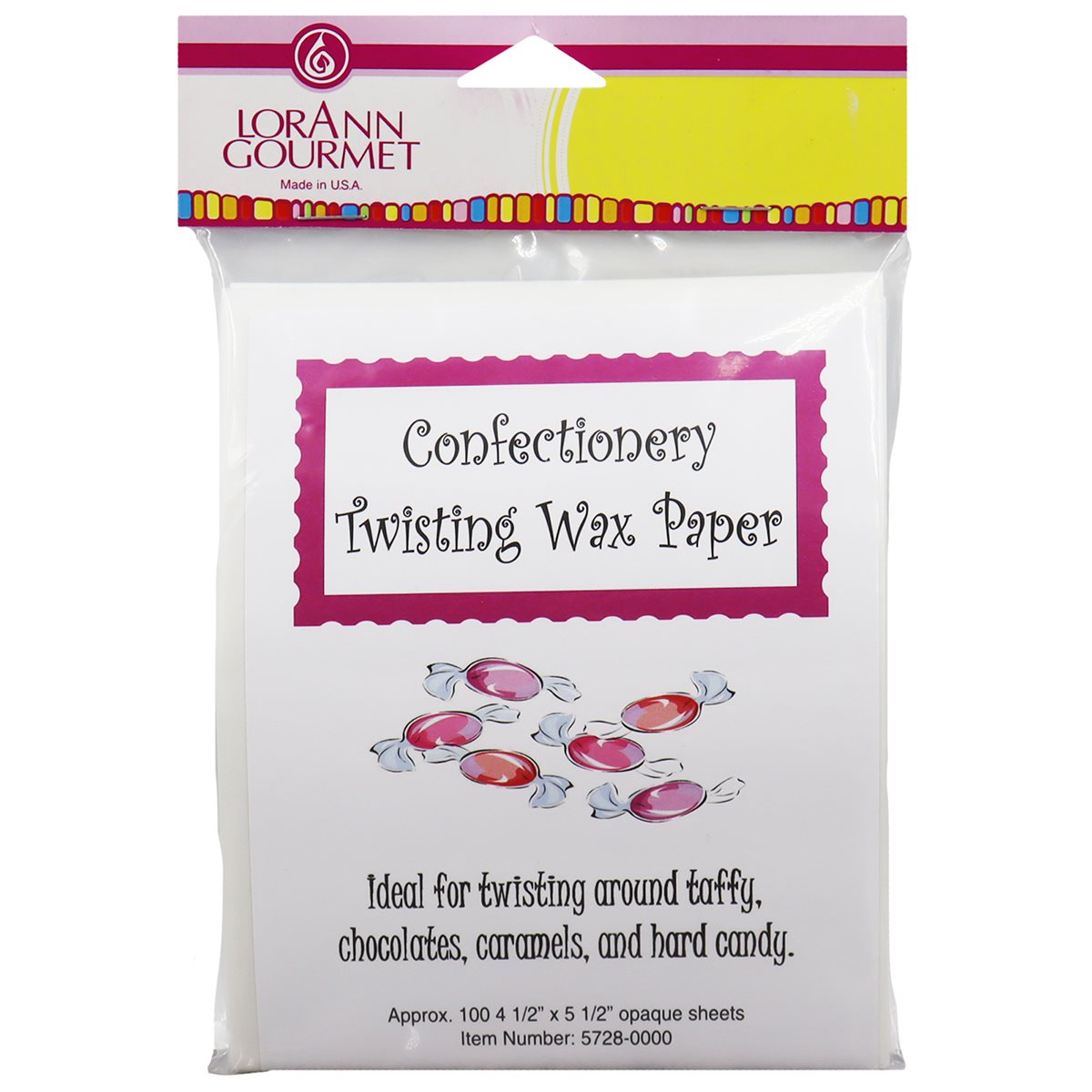 Twisting Wax Paper (100 pack) for caramels, taffy, chocolate and hard ...