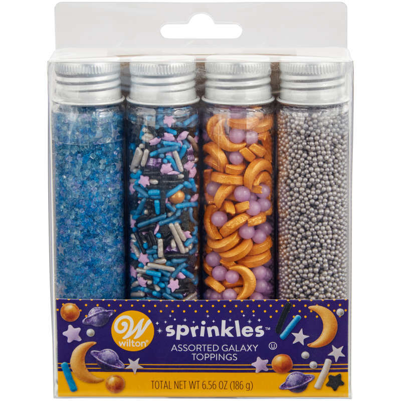 Wilton Galaxy, Planet and Star Sprinkles Set, 6.56 oz. (4-Piece Set ...