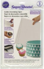 Wilton White Sugar Sheets Edible Decorating Paper, 3-Count — Cake and ...