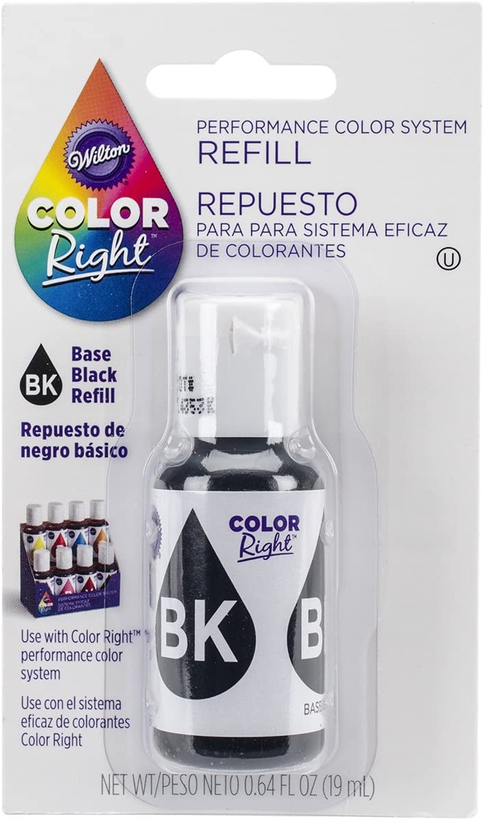 Wilton Right Food Color System Refill, .07 oz, Black — Cake and Candy ...
