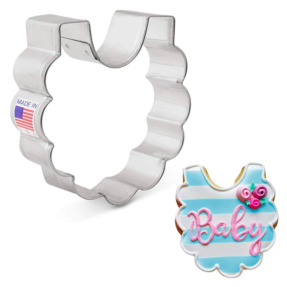 Ann Clark Baby Shower Bib Cookie Cutter — Cake and Candy Supply