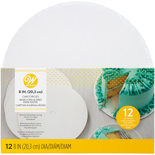 Wilton 8-Inch Cake Circles, 12-Count — Cake and Candy Supply