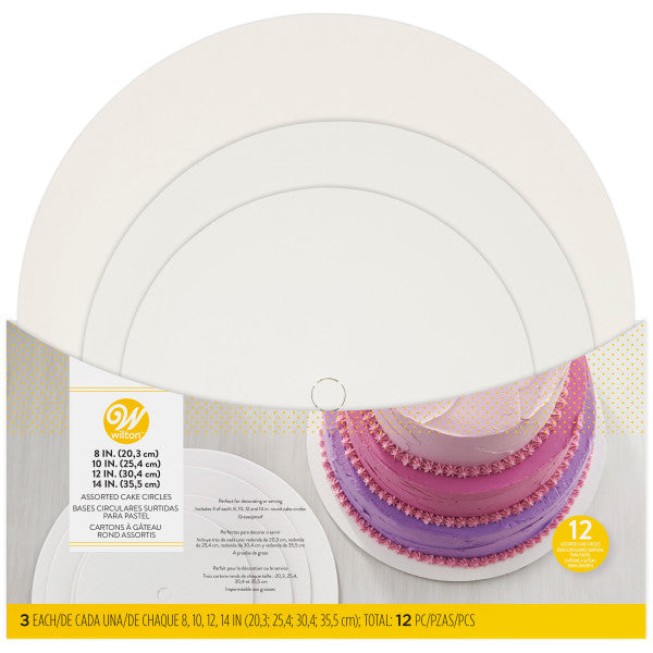Wilton 8, 10, 12 and 14-Inch Cake Circles, 12-Count — Cake and Candy Supply