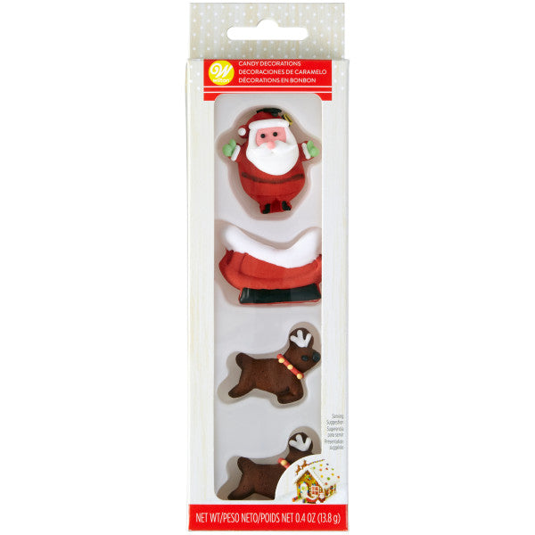 Wilton Candy Decorations 4/Pkg-Santa Sleigh Reindeer — Cake and Candy ...