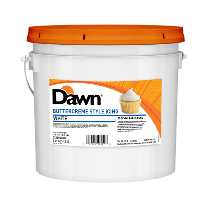 Dawn White Buttercreme Icing 28 lb. pound tub Ready to Use Cake Icing ...