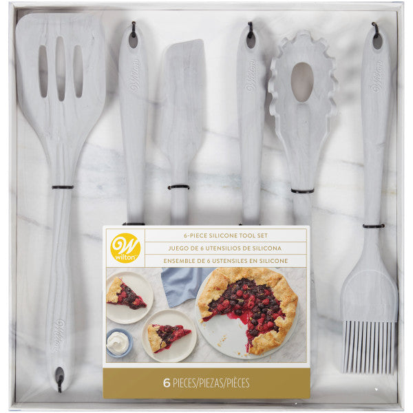 Wilton Marble Silicone Kitchen Utensils Set, 6-Piece — Cake and Candy ...