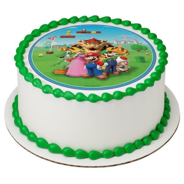 Nintendo Super Mario Edible Cake Image PhotoCake — Cake and Candy Supply