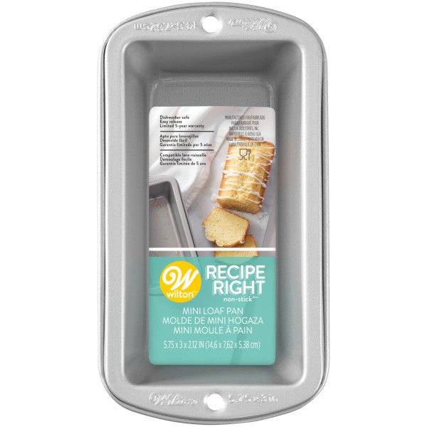 Wilton Recipe Right Non-Stick Mini Loaf Pan — Cake and Candy Supply