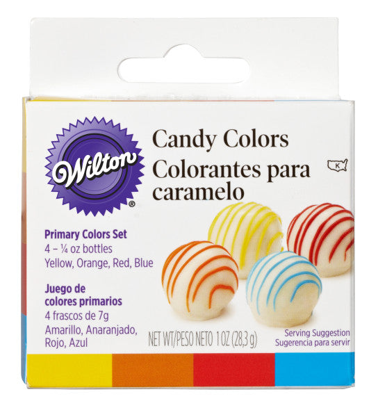Wilton Candy Decorating Oil-Based Food Coloring Primary Colors Set, 1 ...