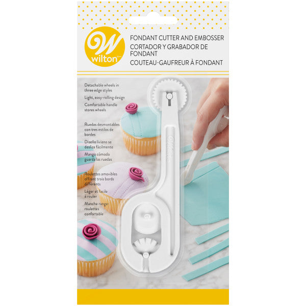 Wilton Fondant Cutter and Embosser Tool Set, 4-Piece — Cake and Candy ...