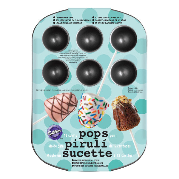 Wilton Non-Stick Cake Pops Pan, 12-Cavity — Cake and Candy Supply