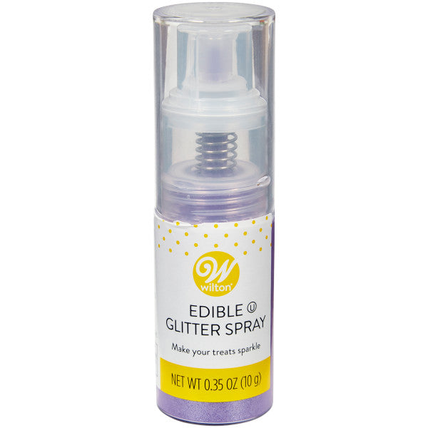 Wilton Purple Edible Glitter Spray, 0.35 oz. — Cake and Candy Supply