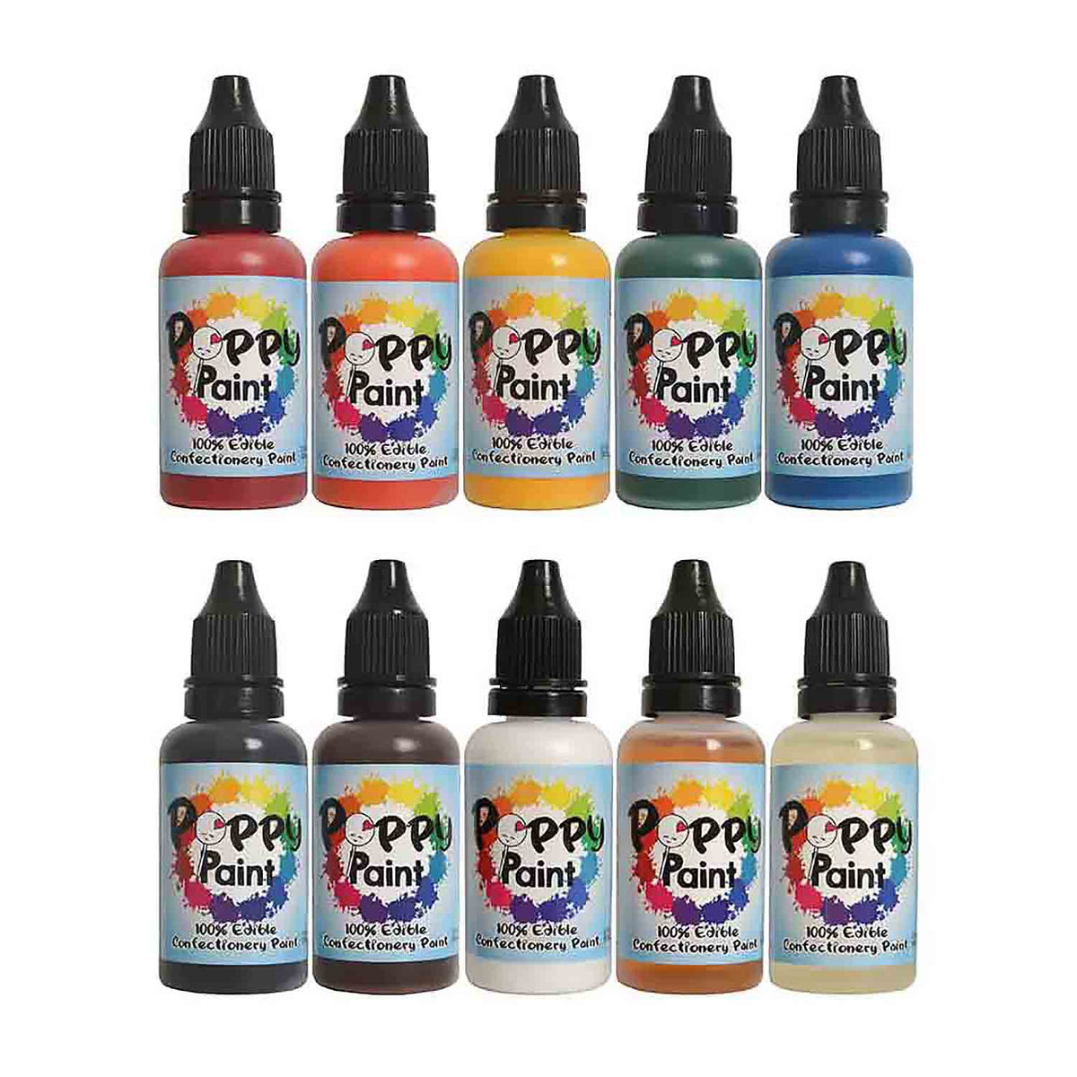Poppy Paints Edible Cake Paint - 30 ml (1 fl oz) Select Your Color ...