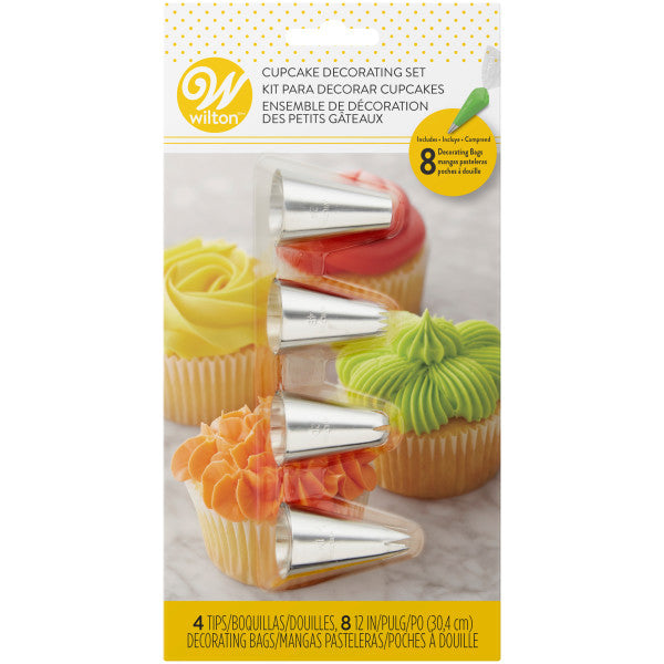 Wilton Cupcake Decorating Set, 12-Piece Decorating Tip Set — Cake and ...