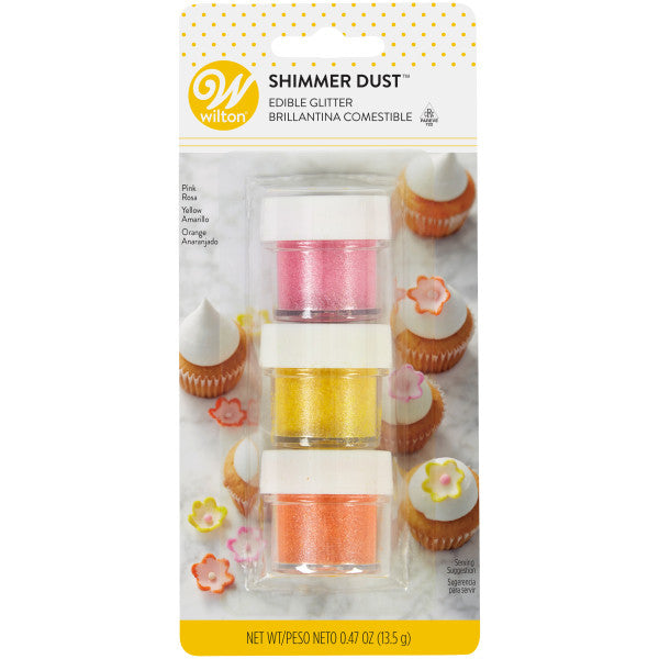 Wilton Bright Shimmer Dust Edible Glitter Set — Cake and Candy Supply